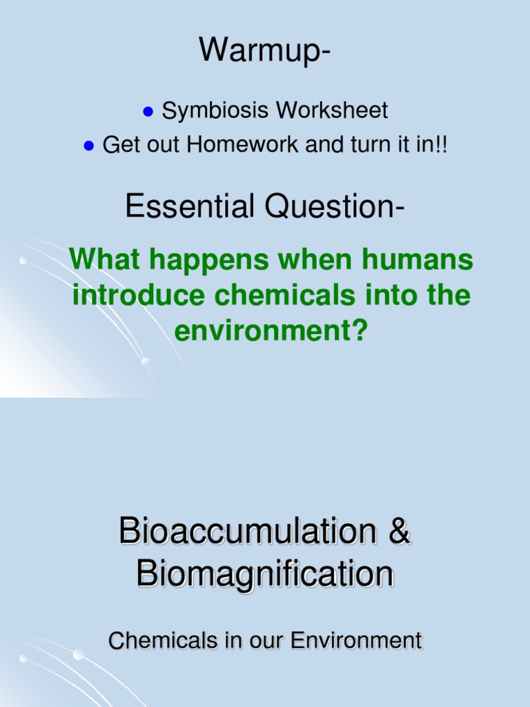 Understanding Biomagnification and Bioaccumulation | PDF