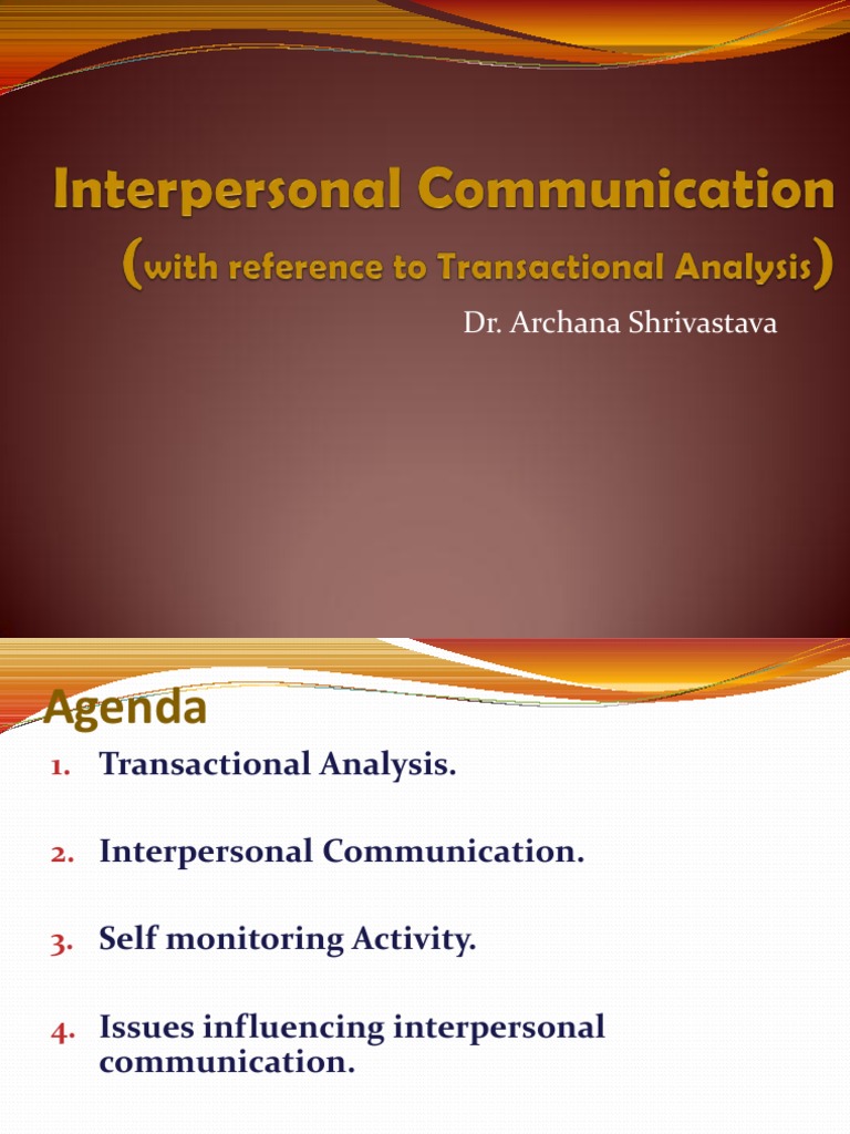 Transactional Analysis and Interpersonal Communication | PDF ...