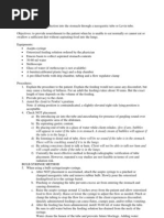 Procedure Checklist Chapter 26: Administering Feedings Through Gastric ...