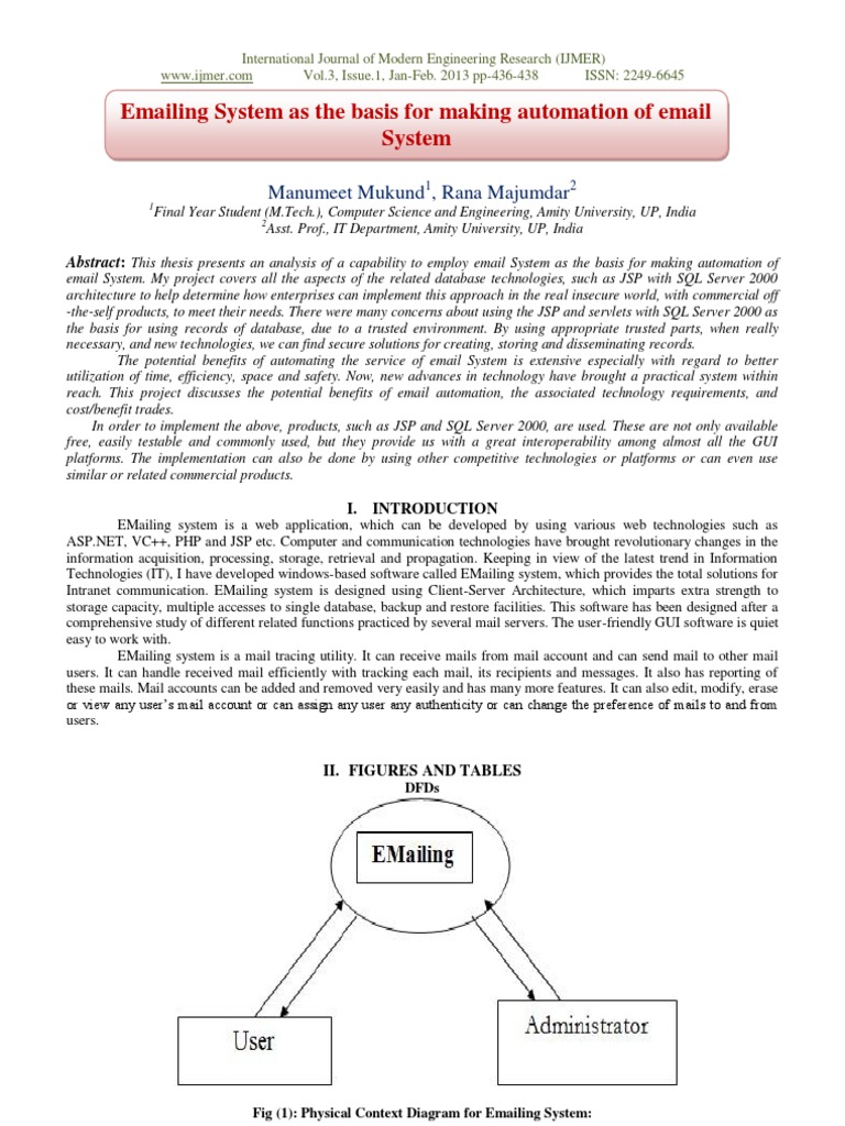 Emailing System As The Basis For Making Automation of Email System | PDF | Email | Java Server Pages