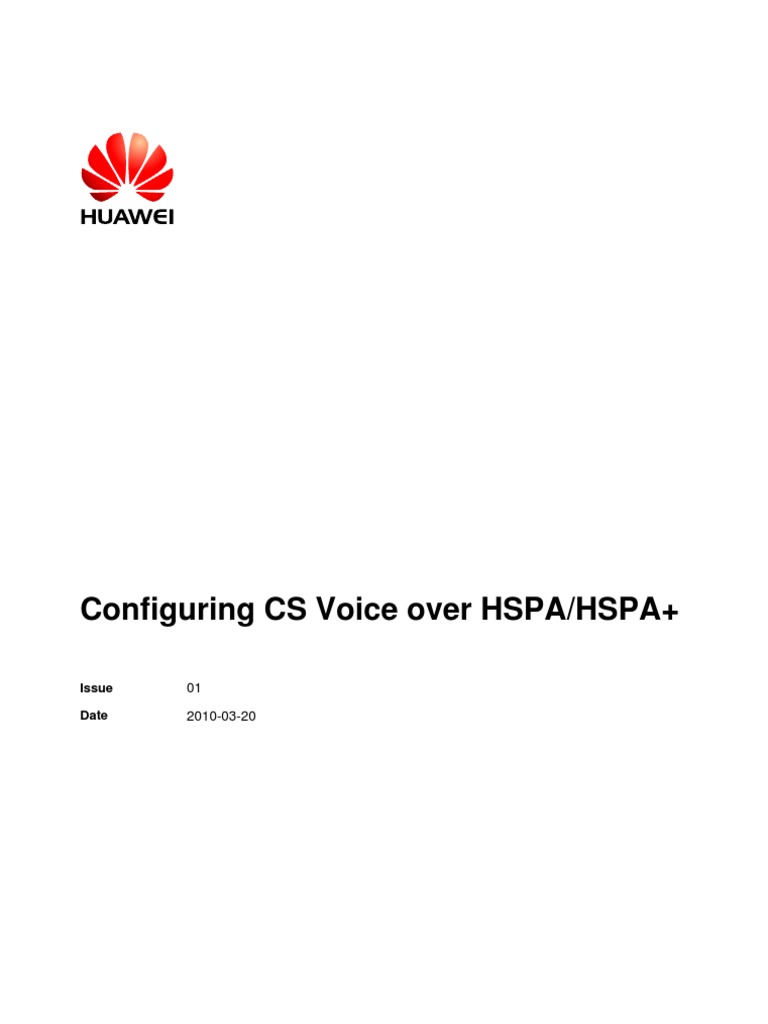 Configuring CS Voice Over HSPA | PDF | High Speed Packet Access | Telecommunications Engineering