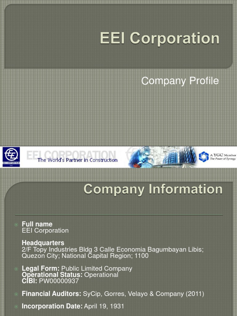 EEI Corporation | PDF | Equity (Finance) | Corporations