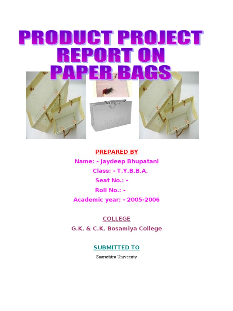 Ekta Patel - PPR - Paper Bags | PDF | Economies | Business