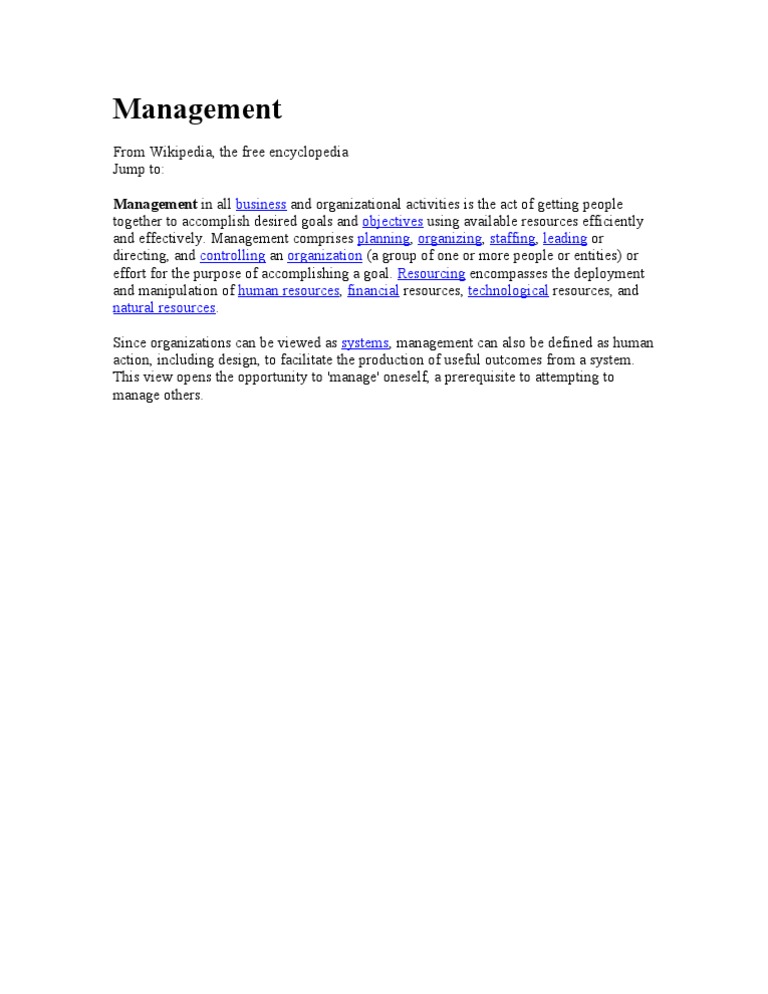 Management | PDF | Self-Improvement