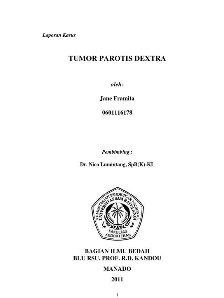 Analisis Kasus Tumor Parotis Dextra pada Seorang Perempuan | PDF