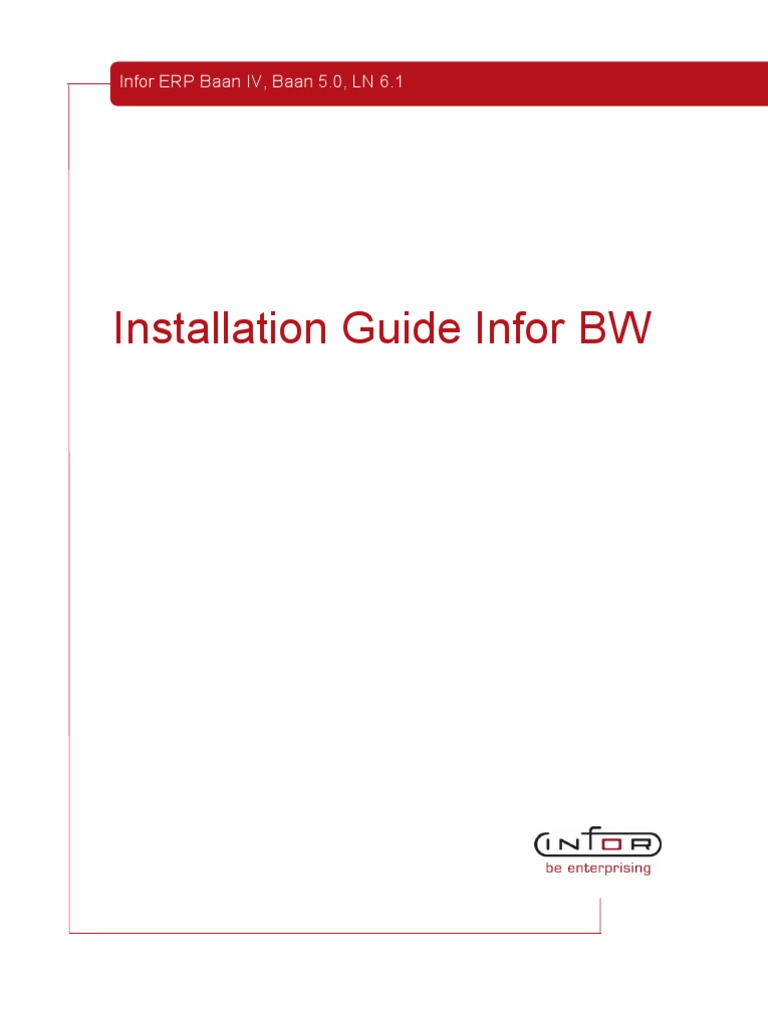 Infor ERP BaanIV Baan50 ERP LN 61 Installation Guide Infor BW | PDF | Windows Registry ...