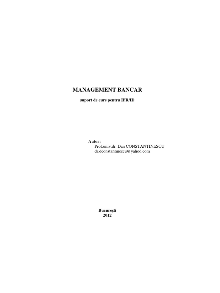 Management Bancar IFRID | PDF