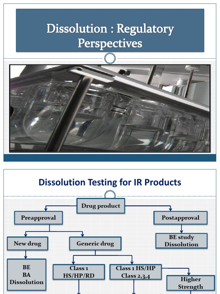 Dissolution Regulations | PDF | Dissolution (Chemistry) | Tablet (Pharmacy)