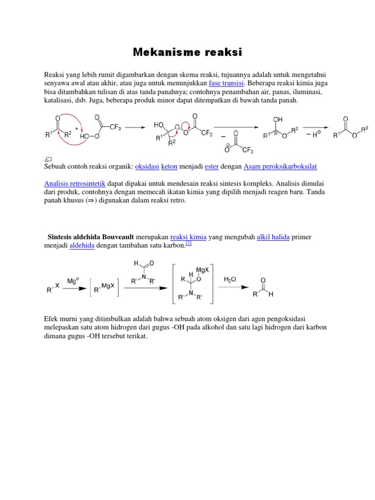 Mekanisme Reaksi | PDF