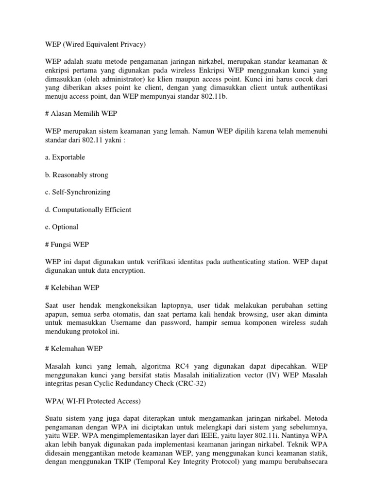 WEP | PDF