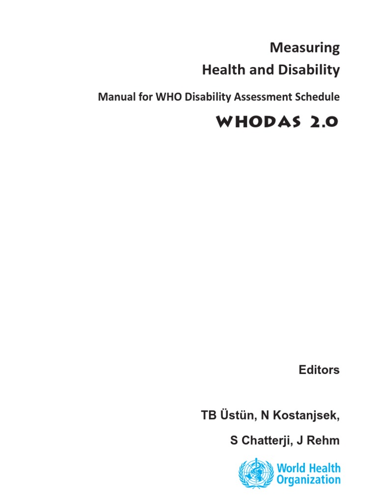 Manual Whodas 2.0 Ingles | Disability | Psychometrics