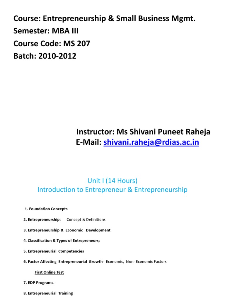Esbm Unit 1 WP | PDF | Entrepreneurship | Economies