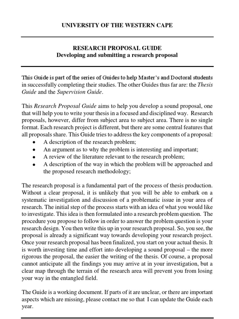 Research Proposal Development Guide | PDF