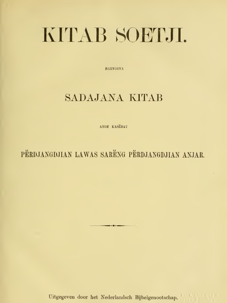 Alkitab Sunda Kuno 1891 | PDF