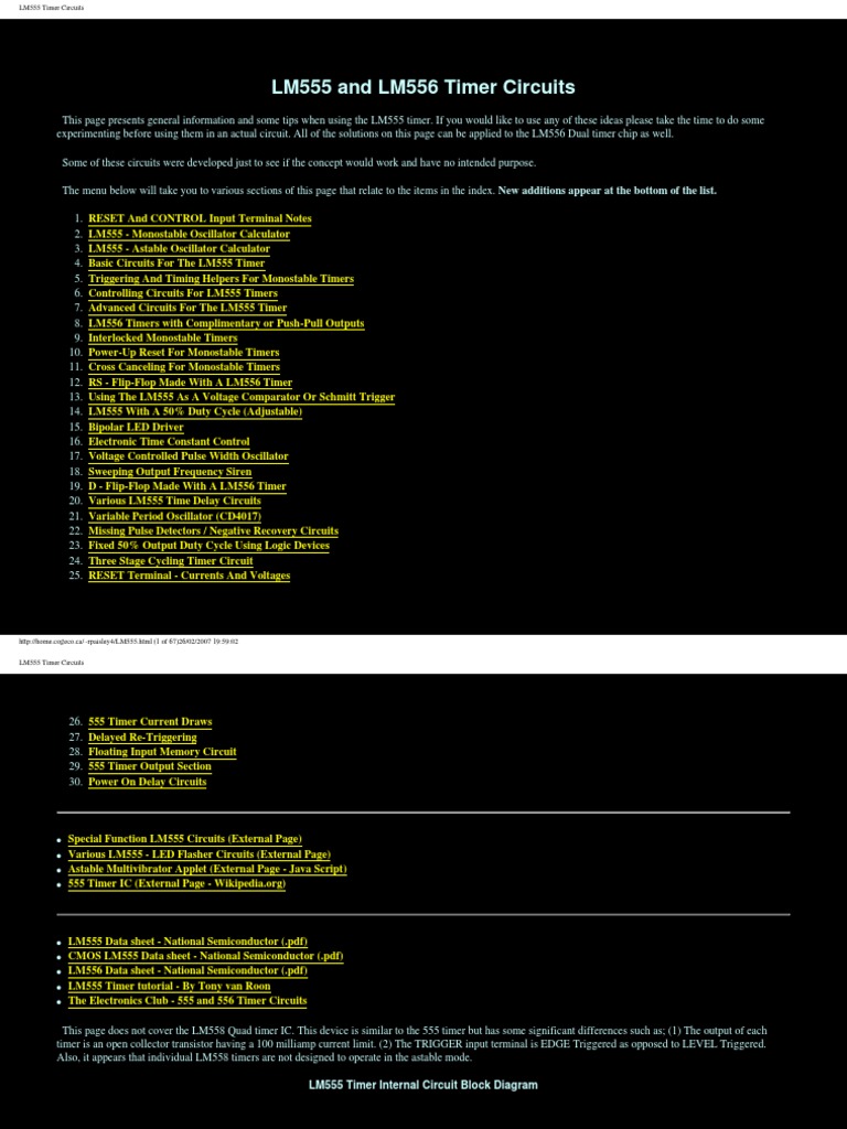 06 - LM555 Timer Circuits | PDF | Electronic Circuits | Capacitor