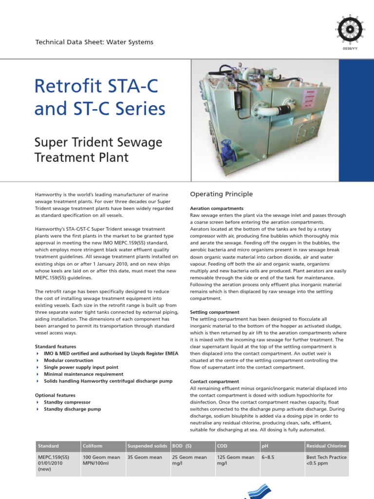 Hamworthy - STP Retrofit STA-C and ST-C Series | PDF | Sewage Treatment ...