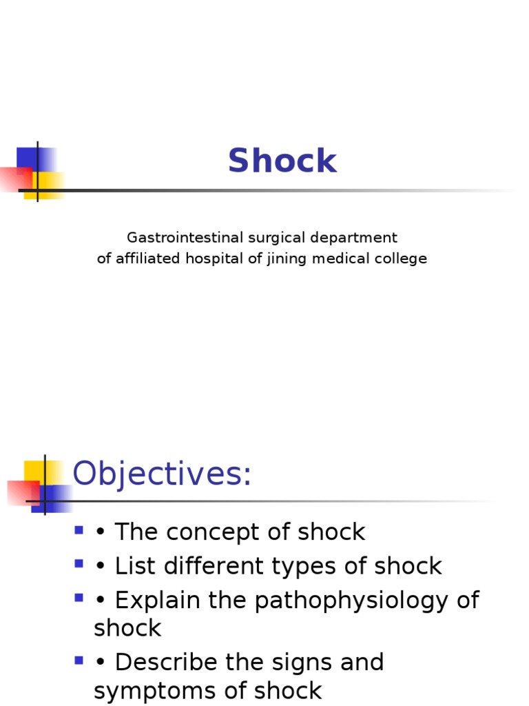 Shock: Gastrointestinal Surgical Department of Affiliated Hospital of ...