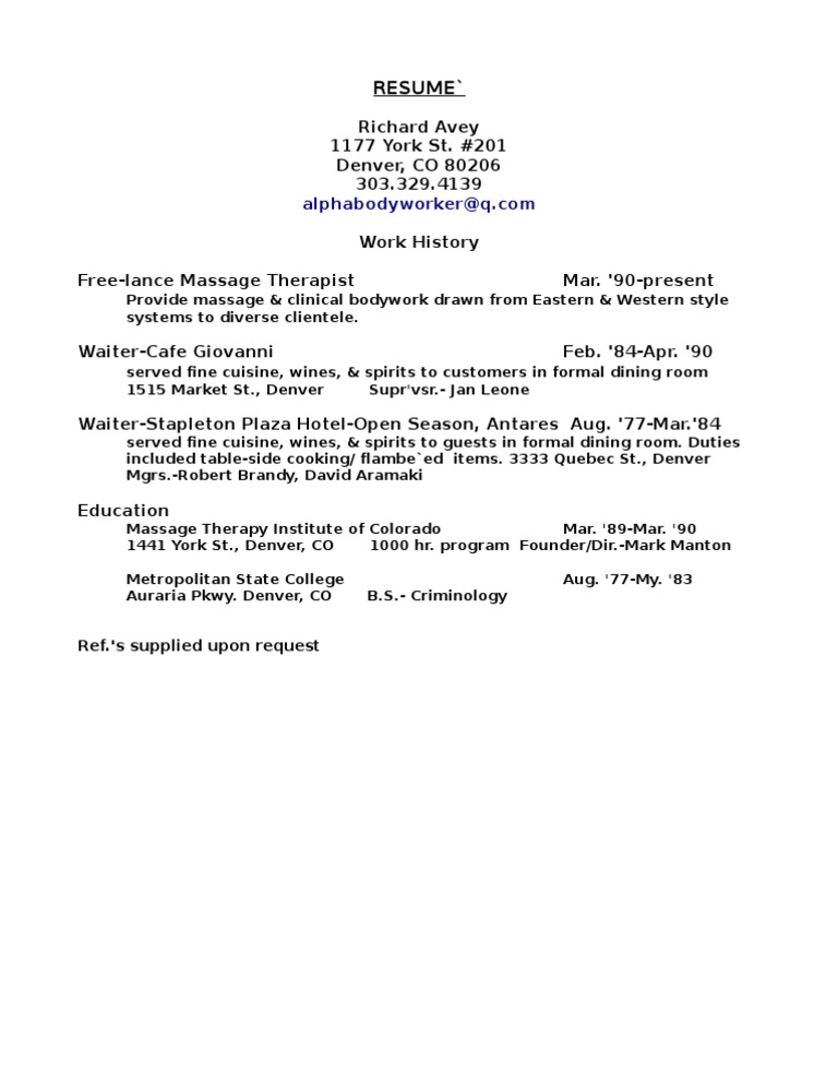 Resume' | PDF | Science & Mathematics