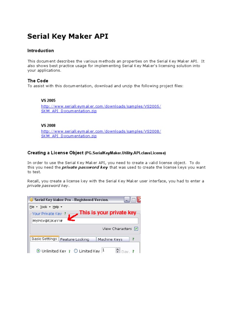 Serial Key Maker API documentation | PDF | C Sharp (Programming Language) | Application ...