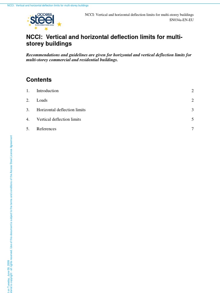 NCCI Vertical and Horizontal Deflection Limits For Multi-Storey ...