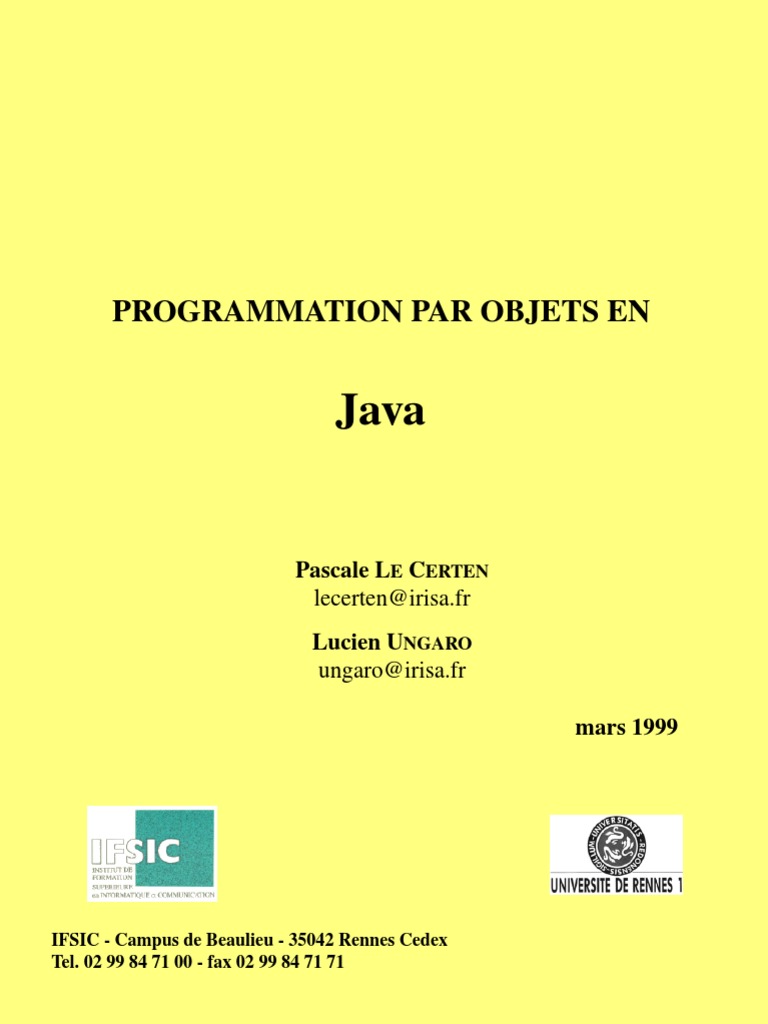 Programmation Objet en Java | PDF