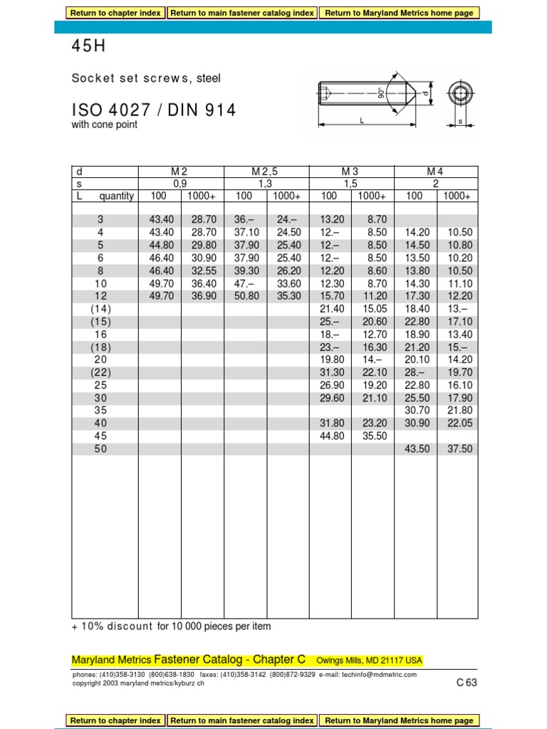 Din 914 | PDF | Screw | Galvanization