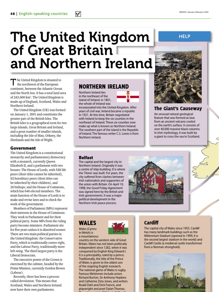 ESL English: The United Kingdom – Basic Facts, Government, Places of ...