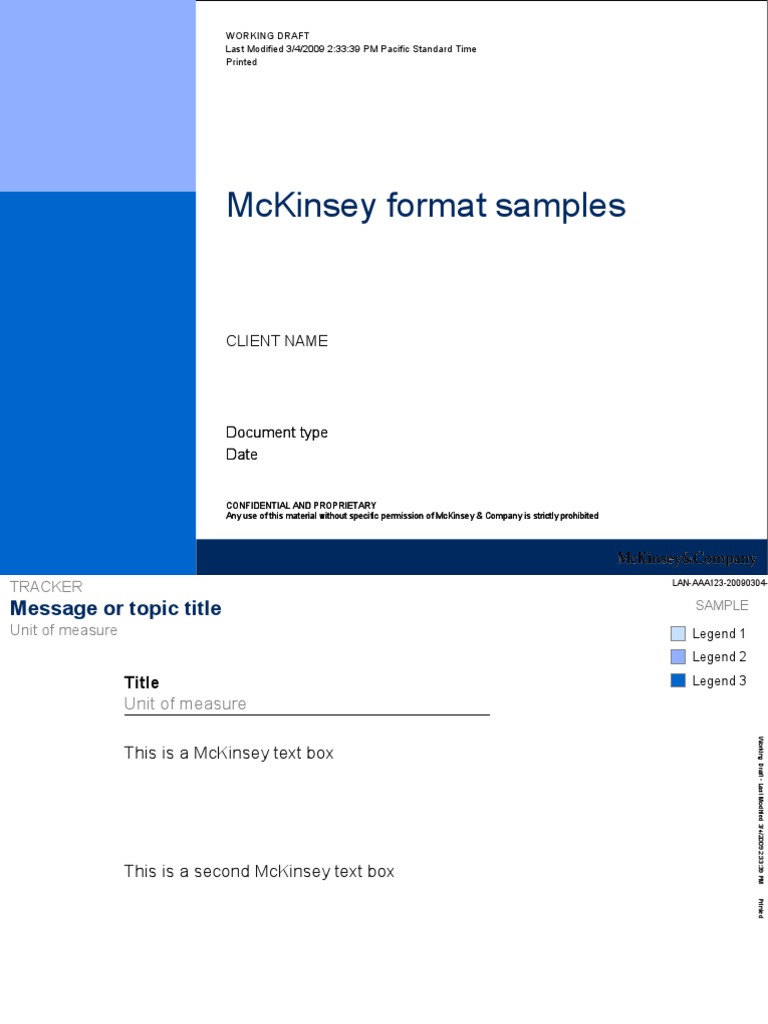 Mckinsey Format Samples: Client Name | PDF | Digital Technology ...