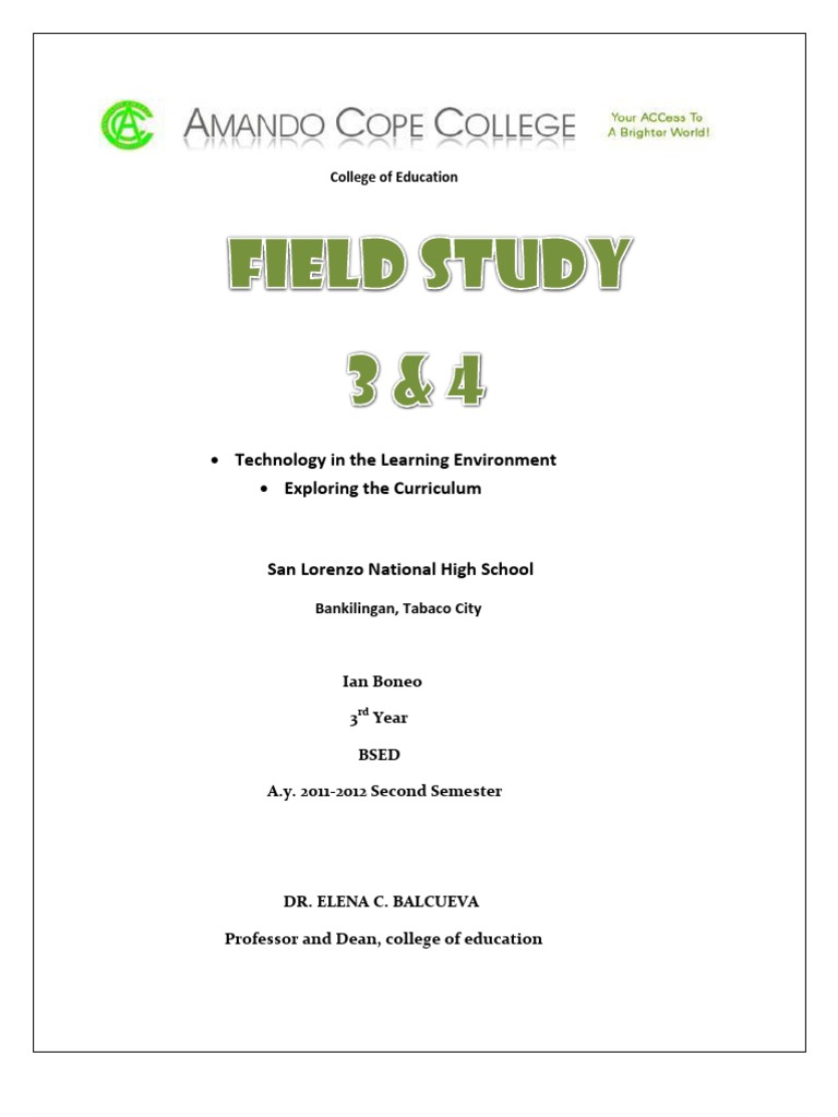 My Portfolio-FS3 & 4 | PDF | Teachers | Learning