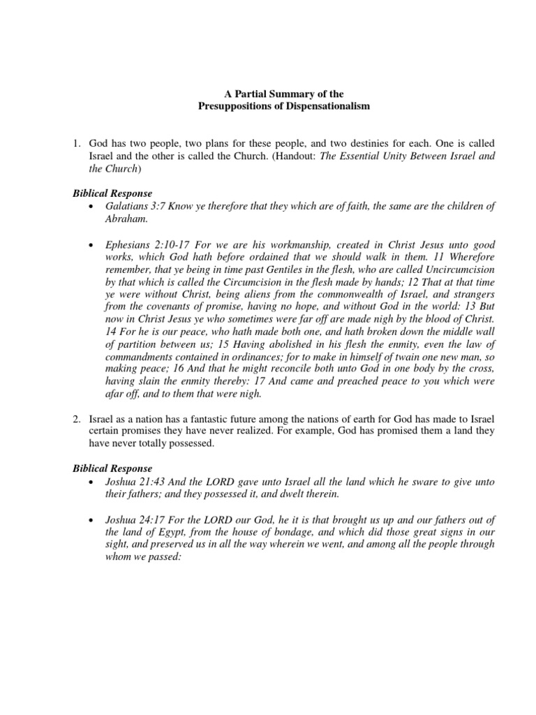 Biblical Response: A Partial Summary of The Presuppositions of ...