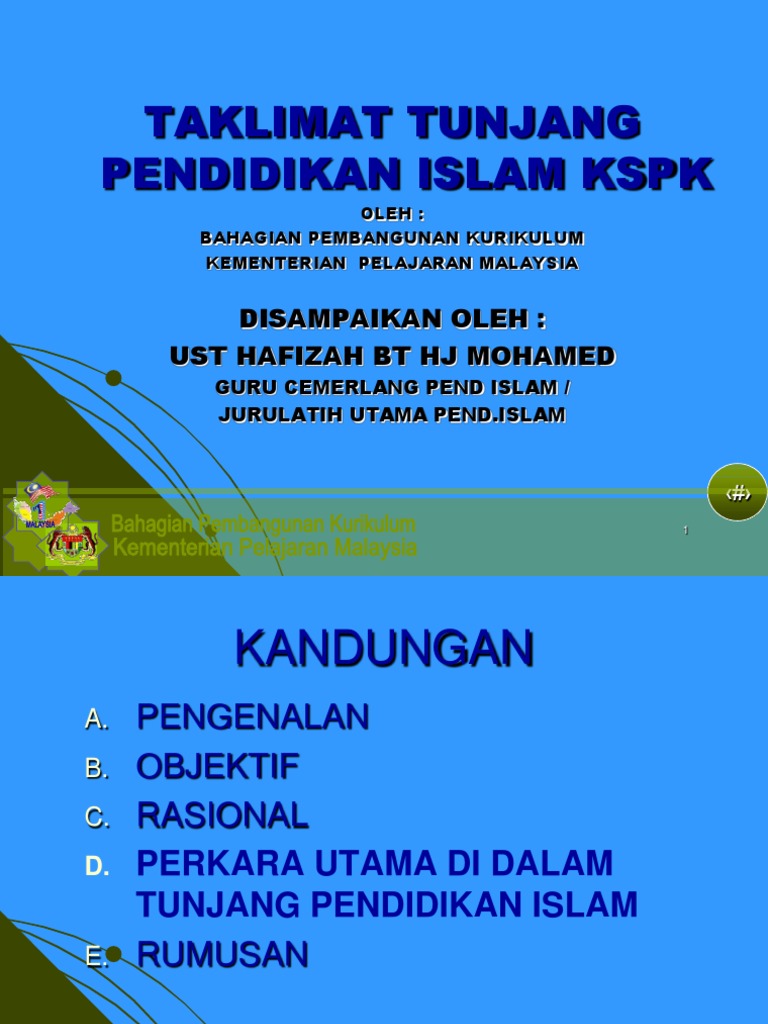 Taklimat Tunjang KSPK | PDF