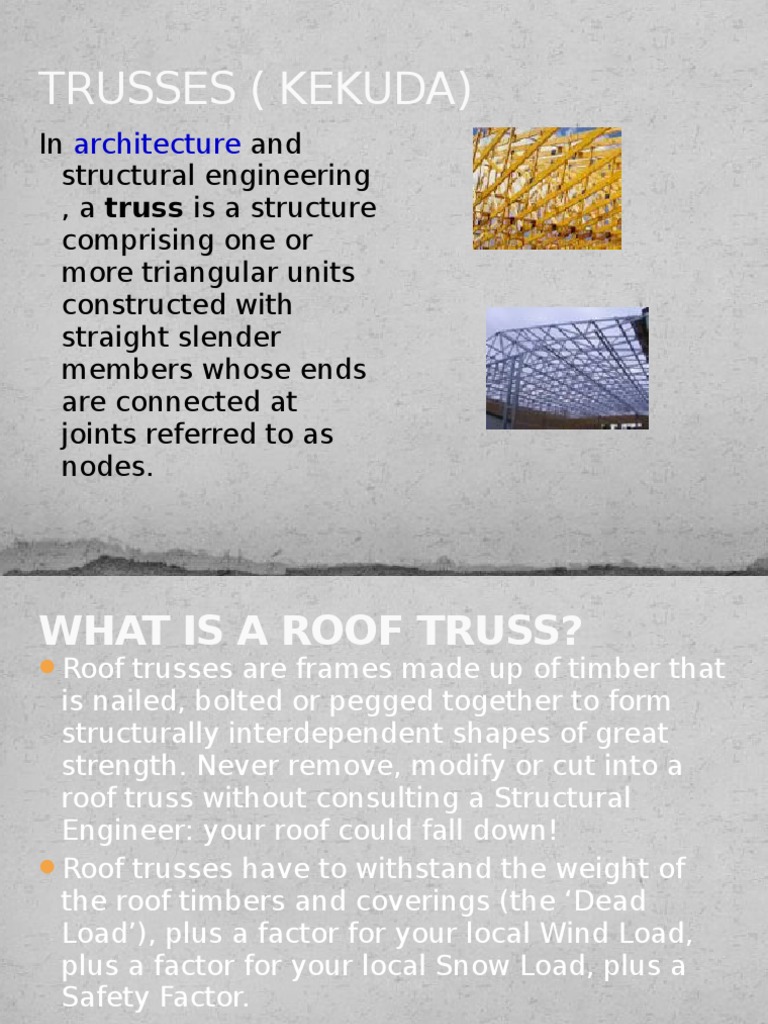 Trusses (Kekuda) | PDF | Truss | Roof