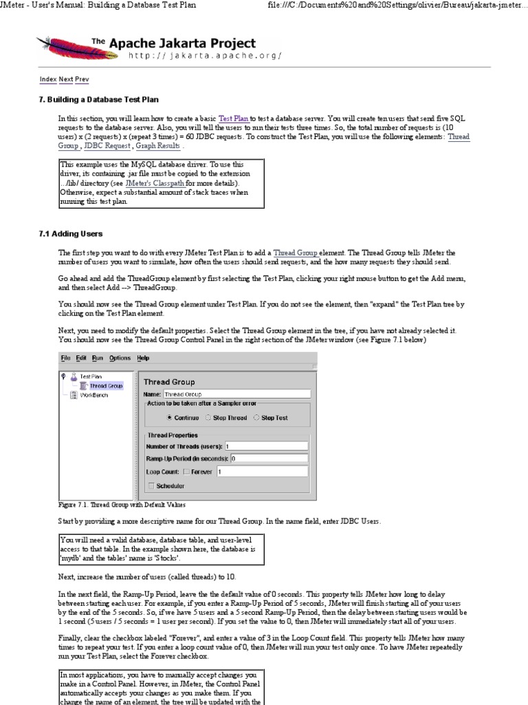 Thread Group JDBC Request Graph Results: 7. Building A Database Test ...