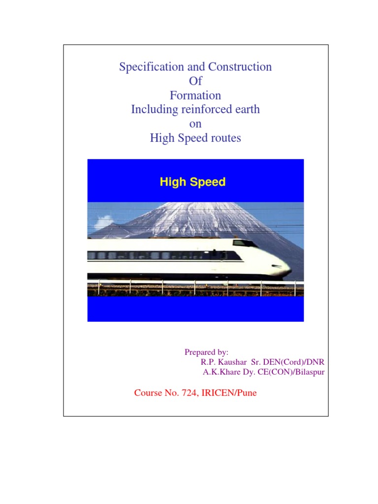 Formation design for high-speed rail | PDF | Track (Rail Transport) | Soil