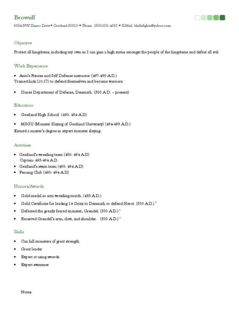 Beowulf Resume | PDF | Beowulf | English Heroic Legends
