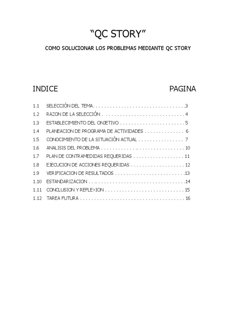 QC Story | PDF