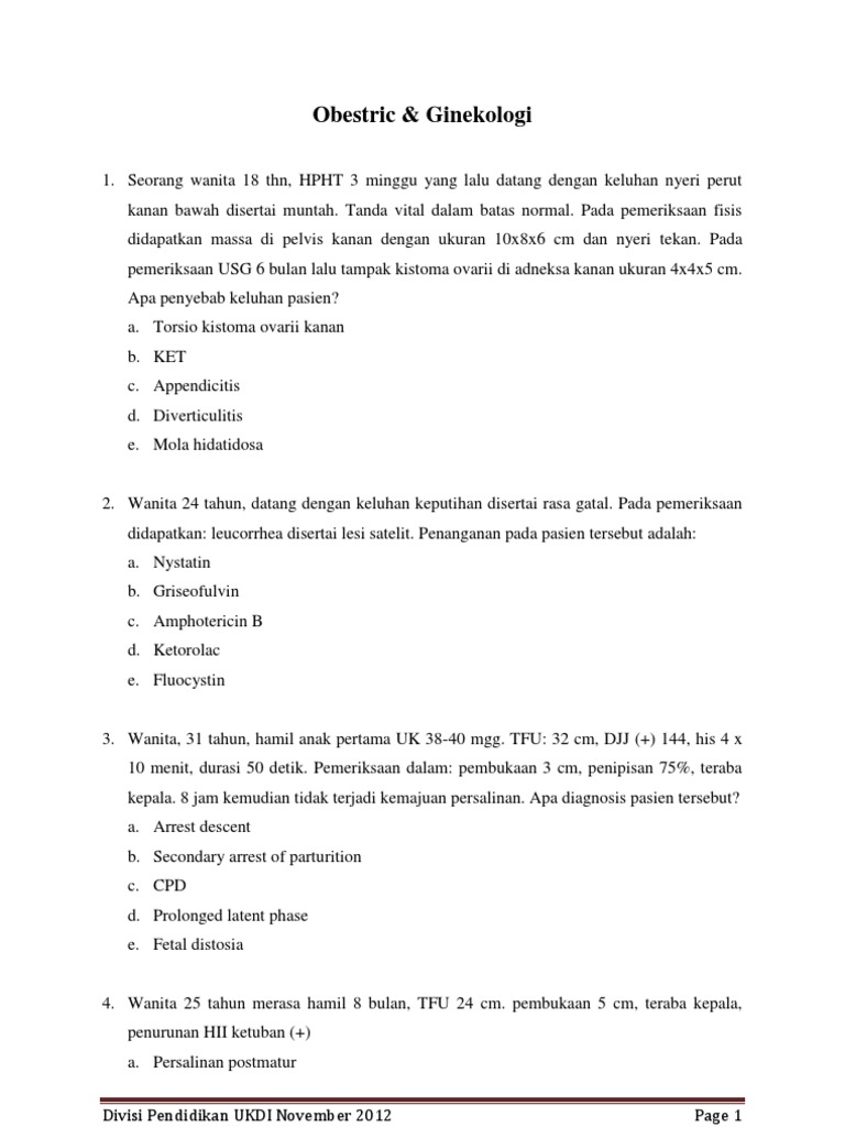 Soal Obgyn | PDF