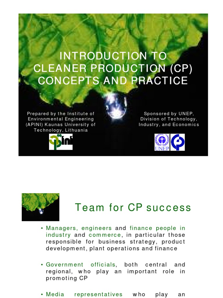 Cleaner Production | PDF | Waste Management | Waste