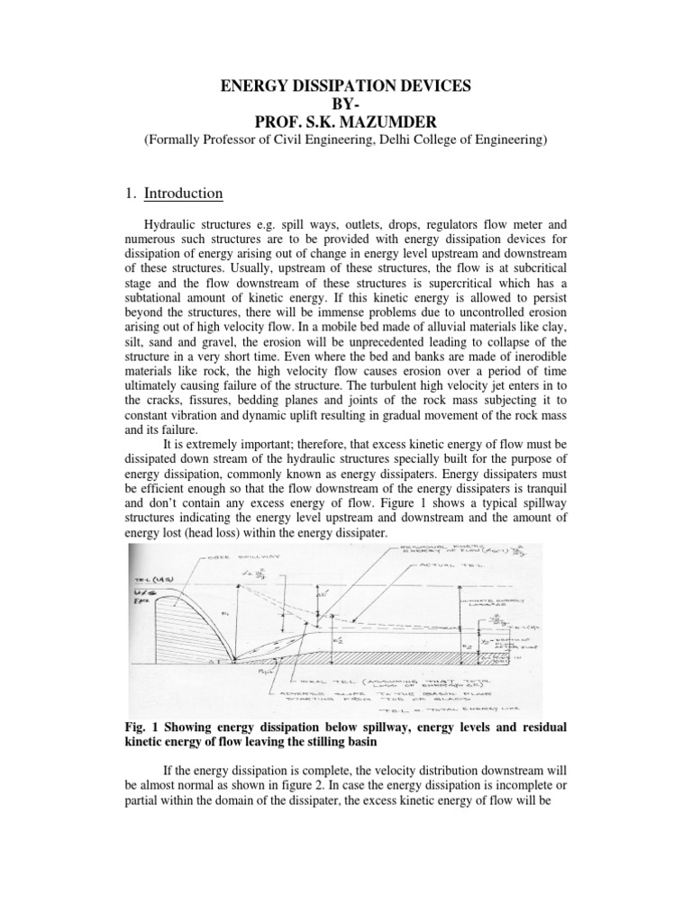 Energy Dissipation Devices - S.K. Mazumder PDF | PDF | Spillway ...