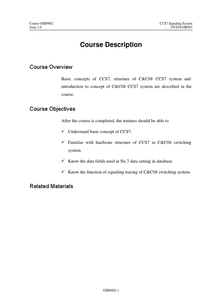 CCS7 (Isup) | PDF | Osi Model | Public Switched Telephone Network