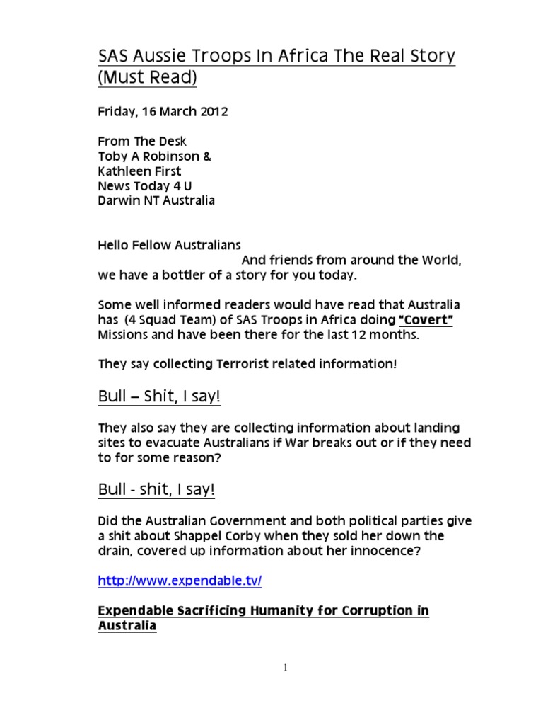 SAS Aussie Troops in Africa The Real Story (Must Read) | PDF | National ...