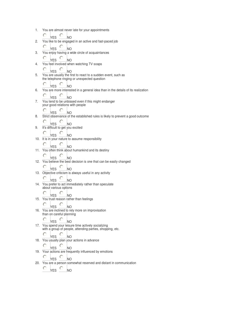 MBTI Questions | Emotions | Self-Improvement