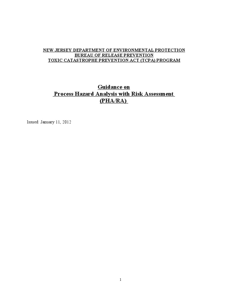 Guidance On PHA-RA PDF | PDF | Risk Management | Toxicity