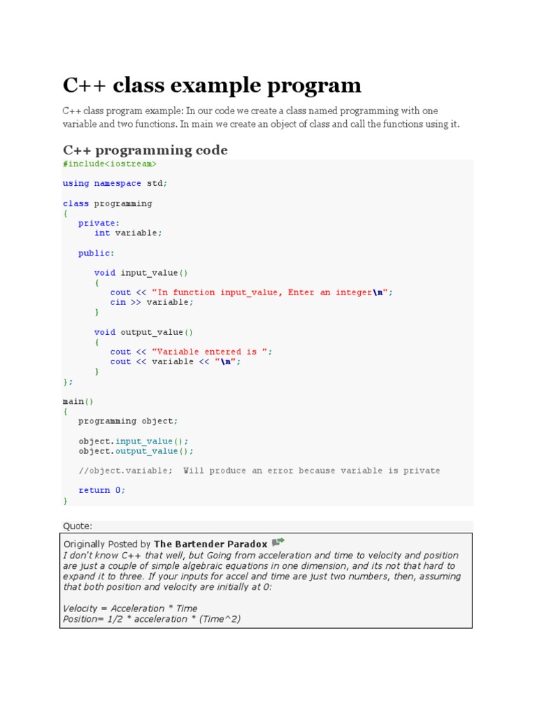 C++ Program S | PDF | C++ | Acceleration