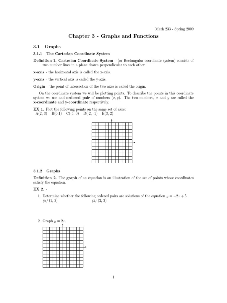 Form 3-Chapter 12 Graphs of Functions | PDF | Cartesian Coordinate ...