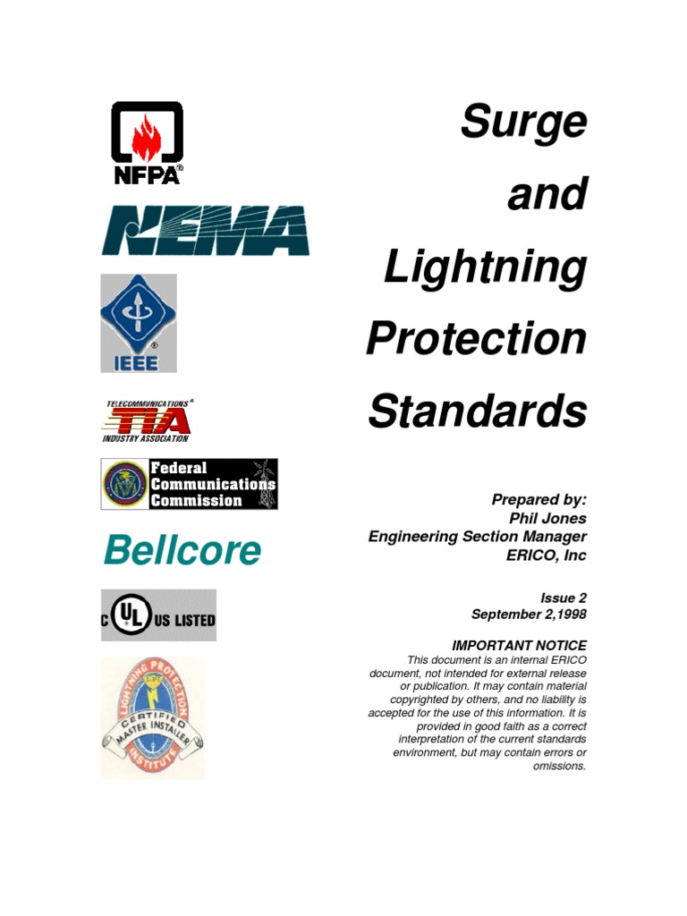 NFPA Surge and Lightning Protection Standards | Telecommunication ...