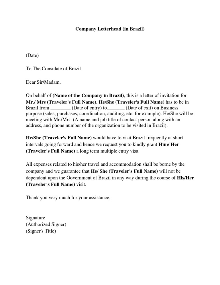 Brazil Invitation Letter Call For Applications: Young Professional