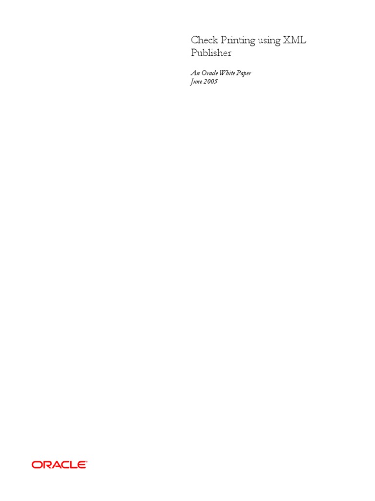 Check Printing XM LP | PDF