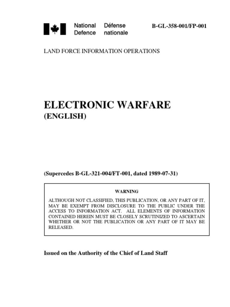 B GL 358 001FP 001 | PDF | Electronic Warfare | Signals Intelligence