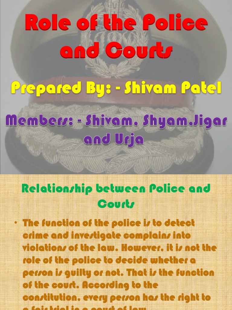 Ch33 Role of Police and Courts PDF | Police | Crimes